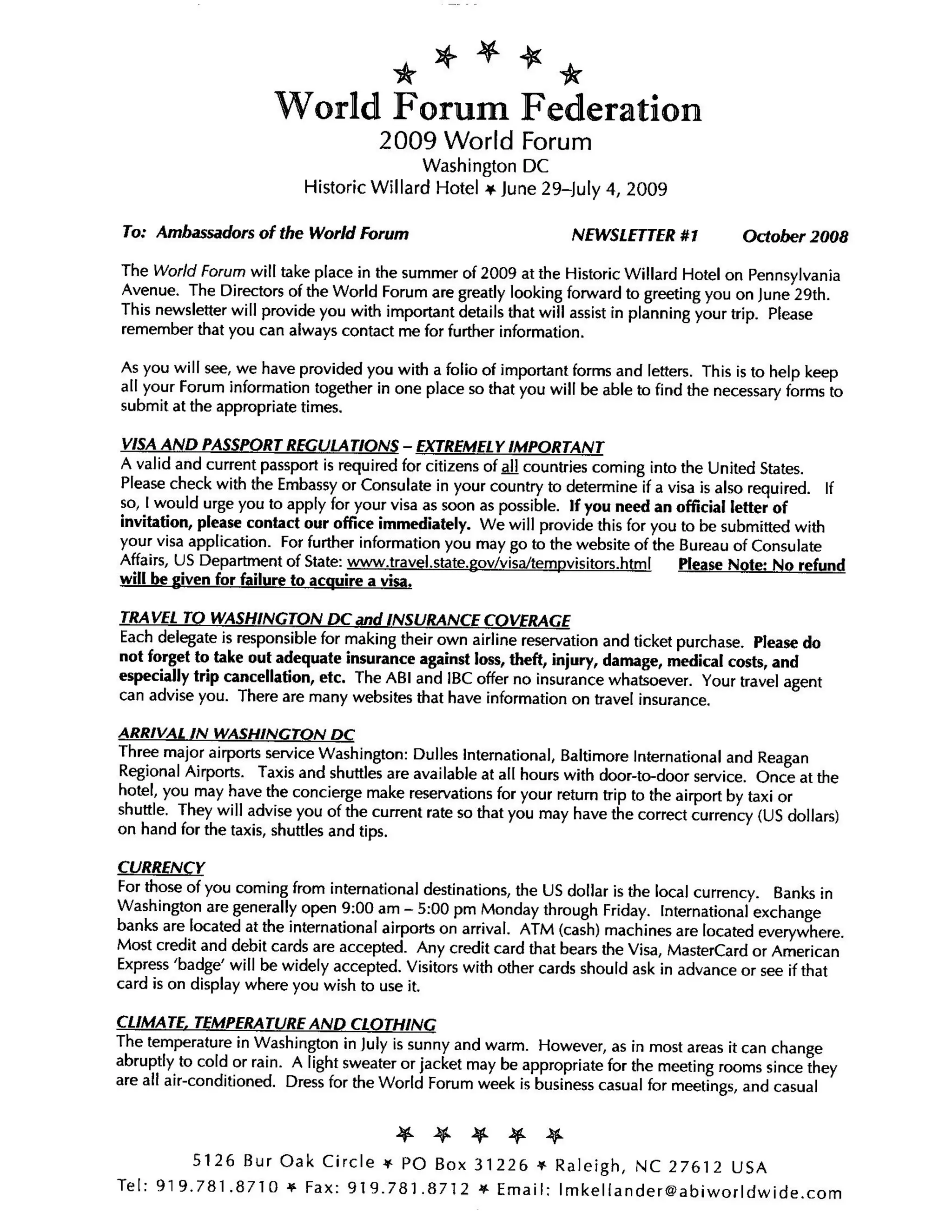 World Forum Invitation 2009 | PDF