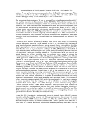 SEMI-AUTOMATIC SIMULTANEOUS INTERPRETING QUALITY EVALUATION | PDF | Computer Software and ...