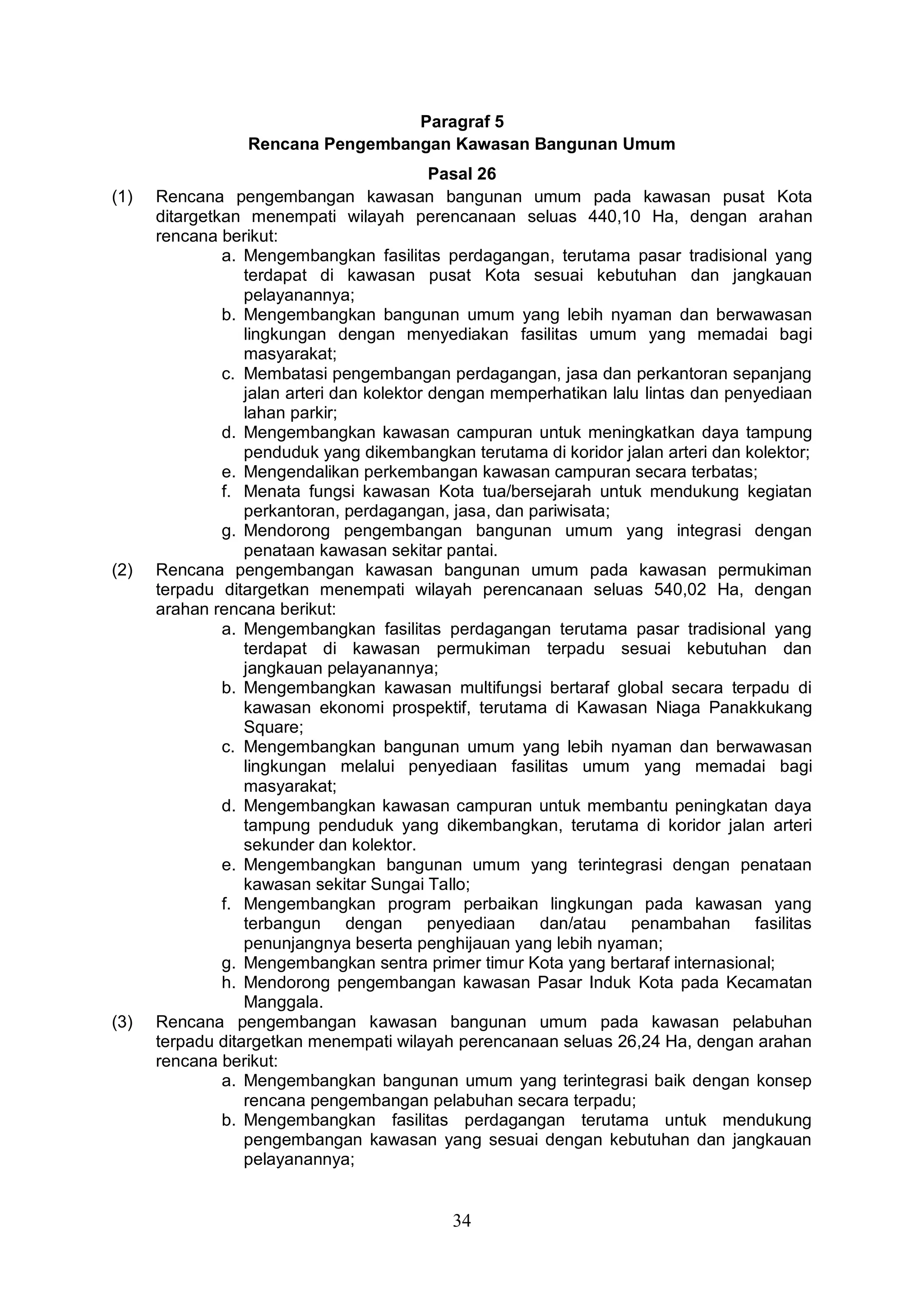 rancangan perda rtrw 2010-2030 makassar | PDF