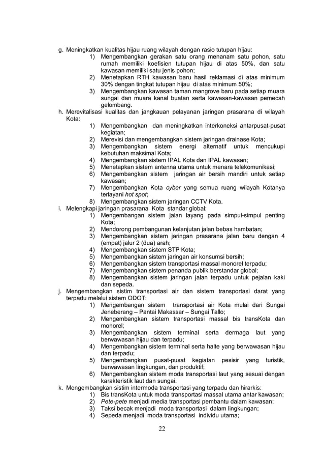 rancangan perda rtrw 2010-2030 makassar | PDF