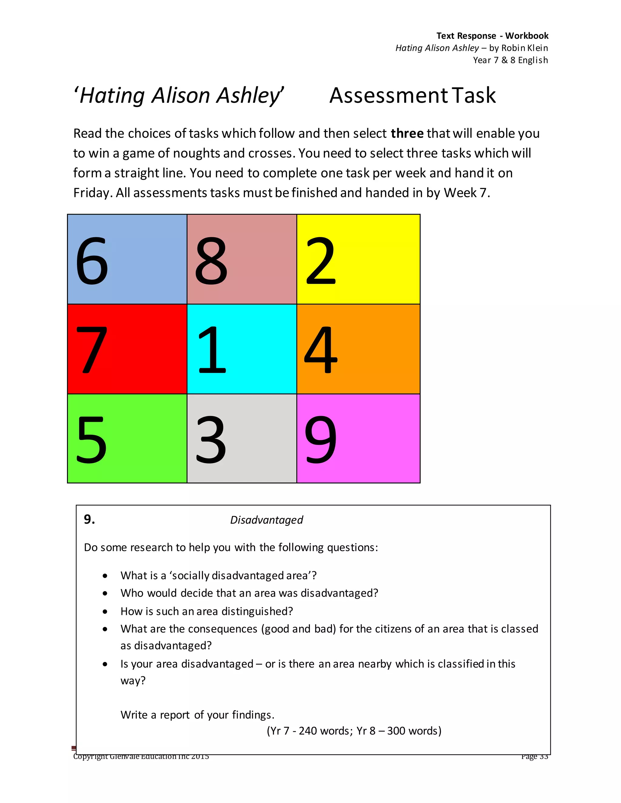 A Study Guide to Hating Alison Ashley | DOCX