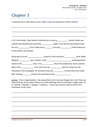 A Study Guide to Hating Alison Ashley | DOCX