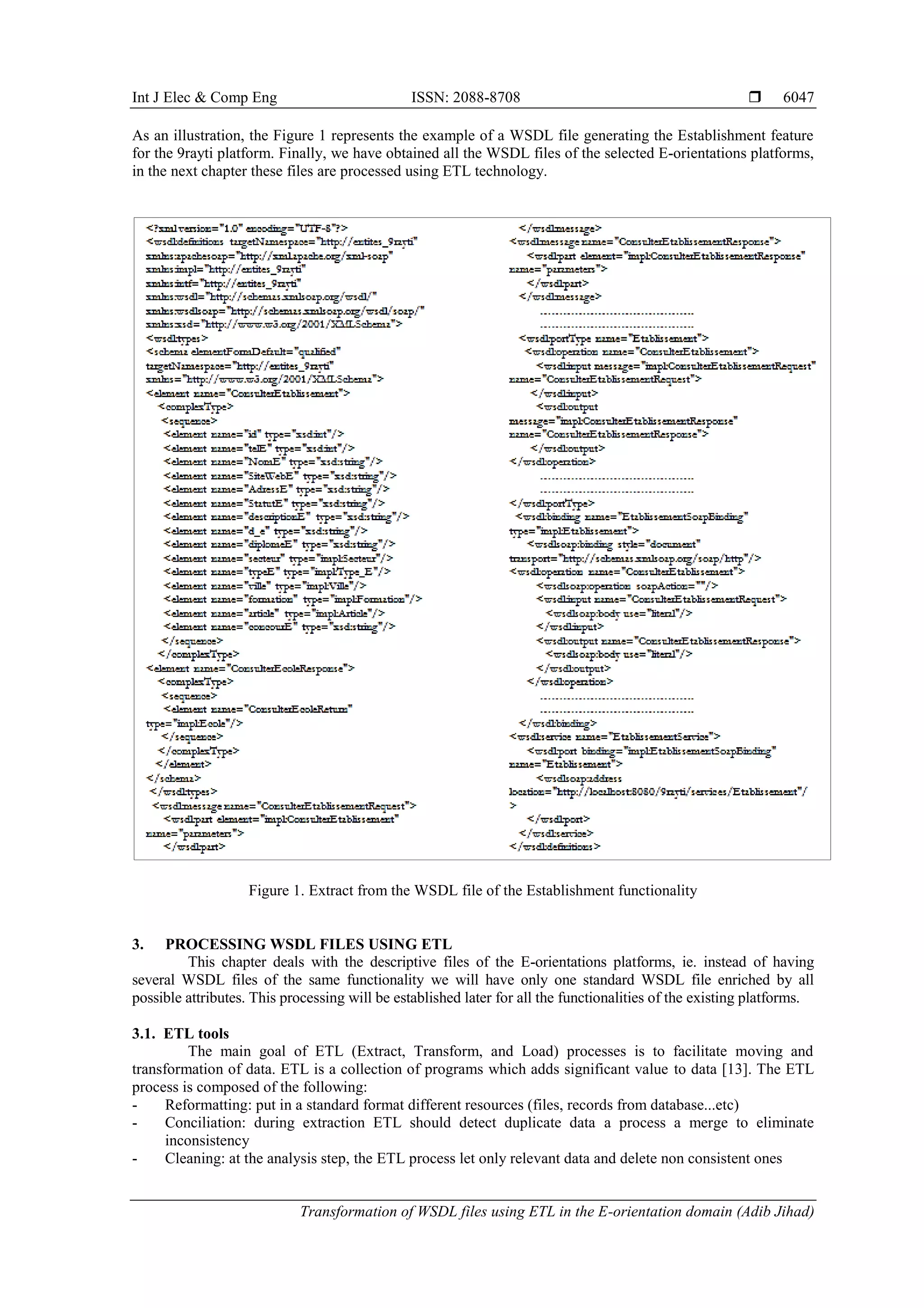 Transformation of WSDL files using ETL in the E-orientation domain | PDF