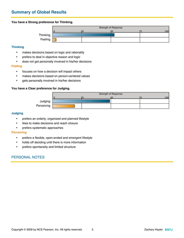 Golden Personality Profile | PDF | Medical Health