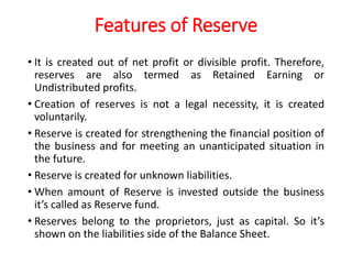 Depreciation, Reserve & Provisions - Dr.J.Mexon | PPT