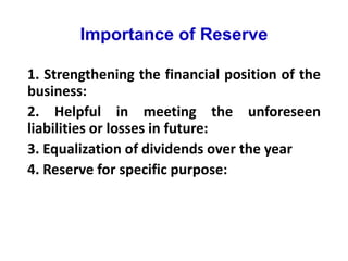 Depreciation, Reserve & Provisions - Dr.J.Mexon | PPT