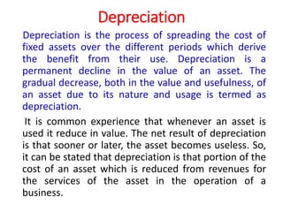 Depreciation, Reserve & Provisions - Dr.J.Mexon | PPT