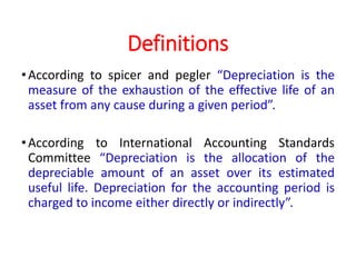 Depreciation, Reserve & Provisions - Dr.J.Mexon | PPT
