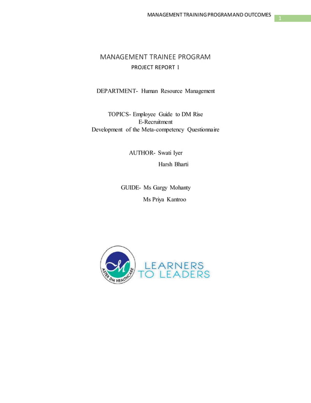 MANAGEMENT TRAINEE PROGRAM-HR | DOCX
