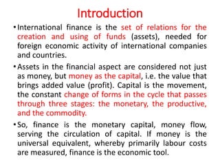 Introduction to International Finance - Dr. J. Mexon | PPT