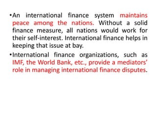 Introduction to International Finance - Dr. J. Mexon | PPT