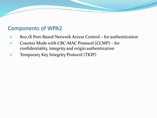 WLAN SECURITY BY SAIKIRAN PANJALA | PPT