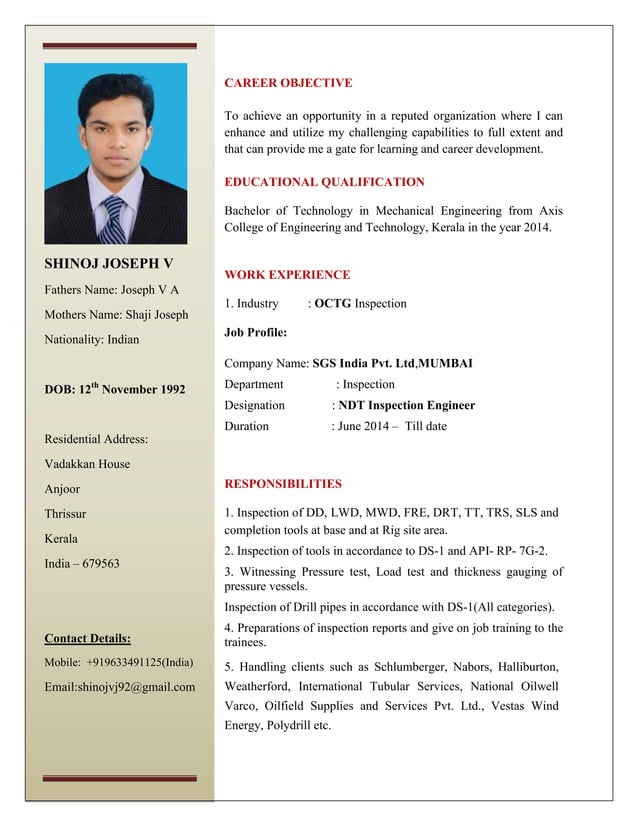 SHINOJ JOSEPH RESUME (2) | PDF
