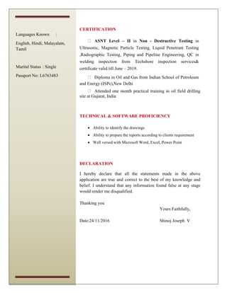 SHINOJ JOSEPH RESUME (2) | PDF