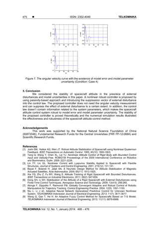 Nonlinear Robust Control for Spacecraft Attitude | PDF