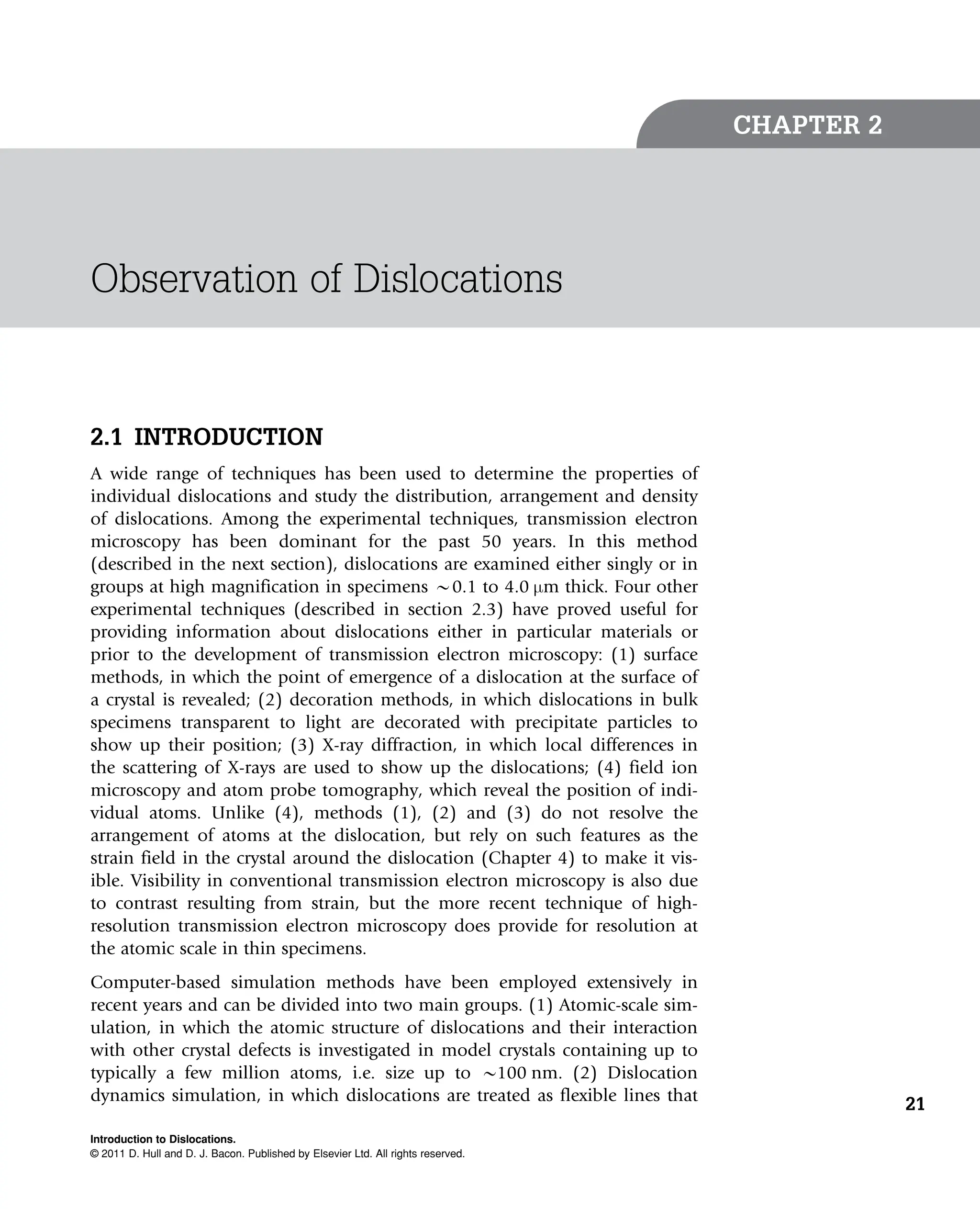 Introduction to Dislocations 5ed. Edition Hull D. | PDF
