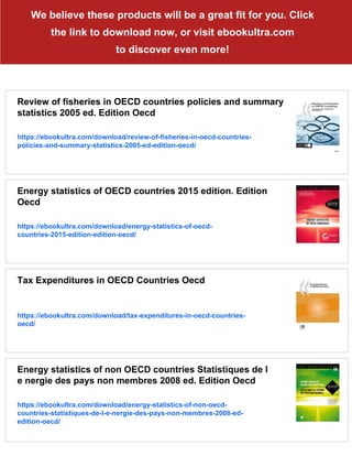 Review of fisheries in OECD countries policies and summary statistics 2001 ed. Edition Oecd | PDF