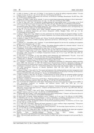 Enhancing the smart parking assignment system through constraints ...