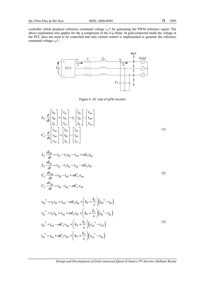 Design And Development Of Grid Connected Quasi Z Source Pv Inverter Pdf