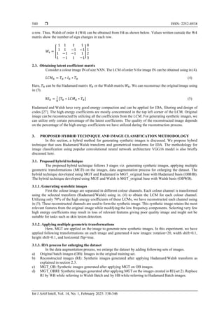 Hadamard Walsh space based hybrid technique for image data augmentation ...