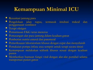 intensive care unit dalam keperawatan ina | PPT