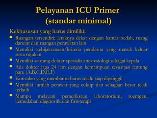 intensive care unit dalam keperawatan ina | PPT