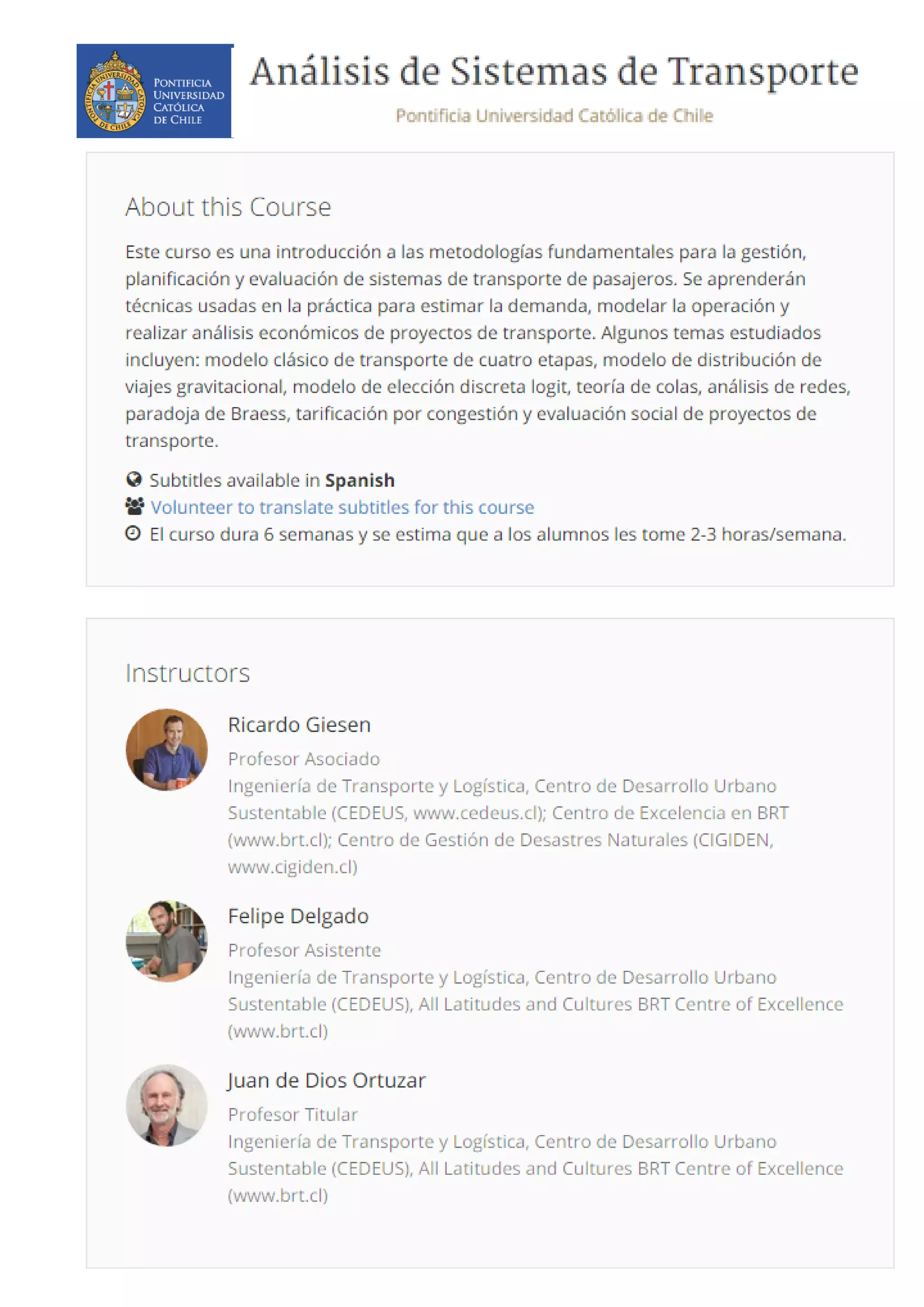 Pontificial Cathilic University of Chile - Certificate | PDF