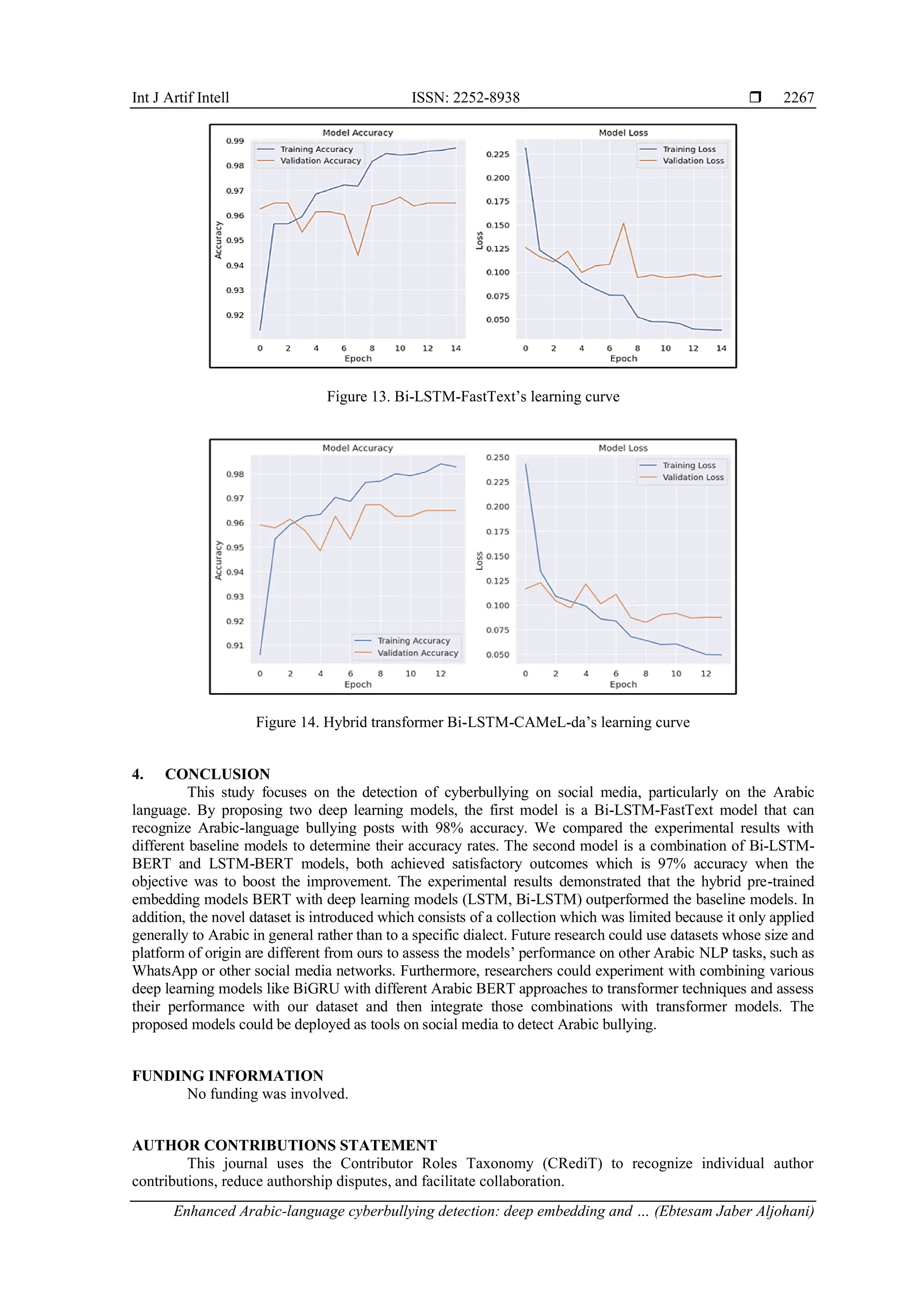 Enhanced Arabic-language cyberbullying detection: deep embedding and ...