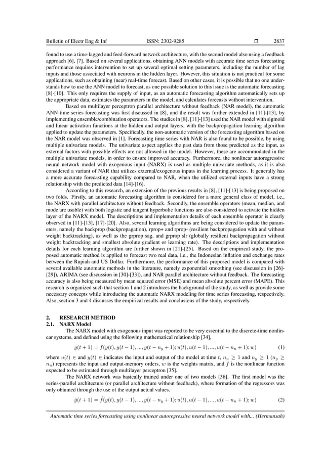 Automatic Time Series Forecasting Using Nonlinear Autoregressive Neural