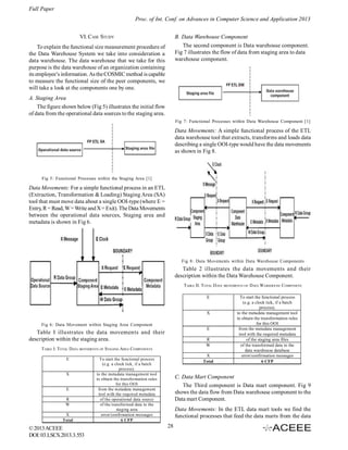 Estimation of Functional Size of a Data Warehouse System using COSMIC FSM Method | PDF