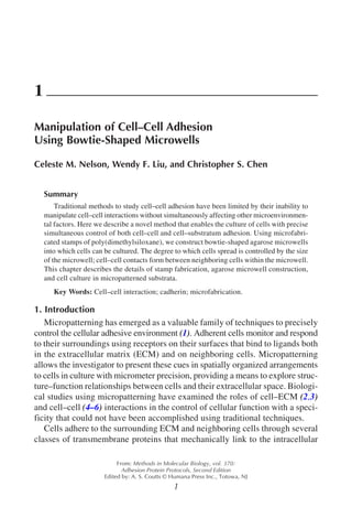 Adhesion Protein Protocols 2nd Edition Celeste M. Nelson | PDF