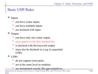 Tasks , functions and UDP's in verilog.pptx