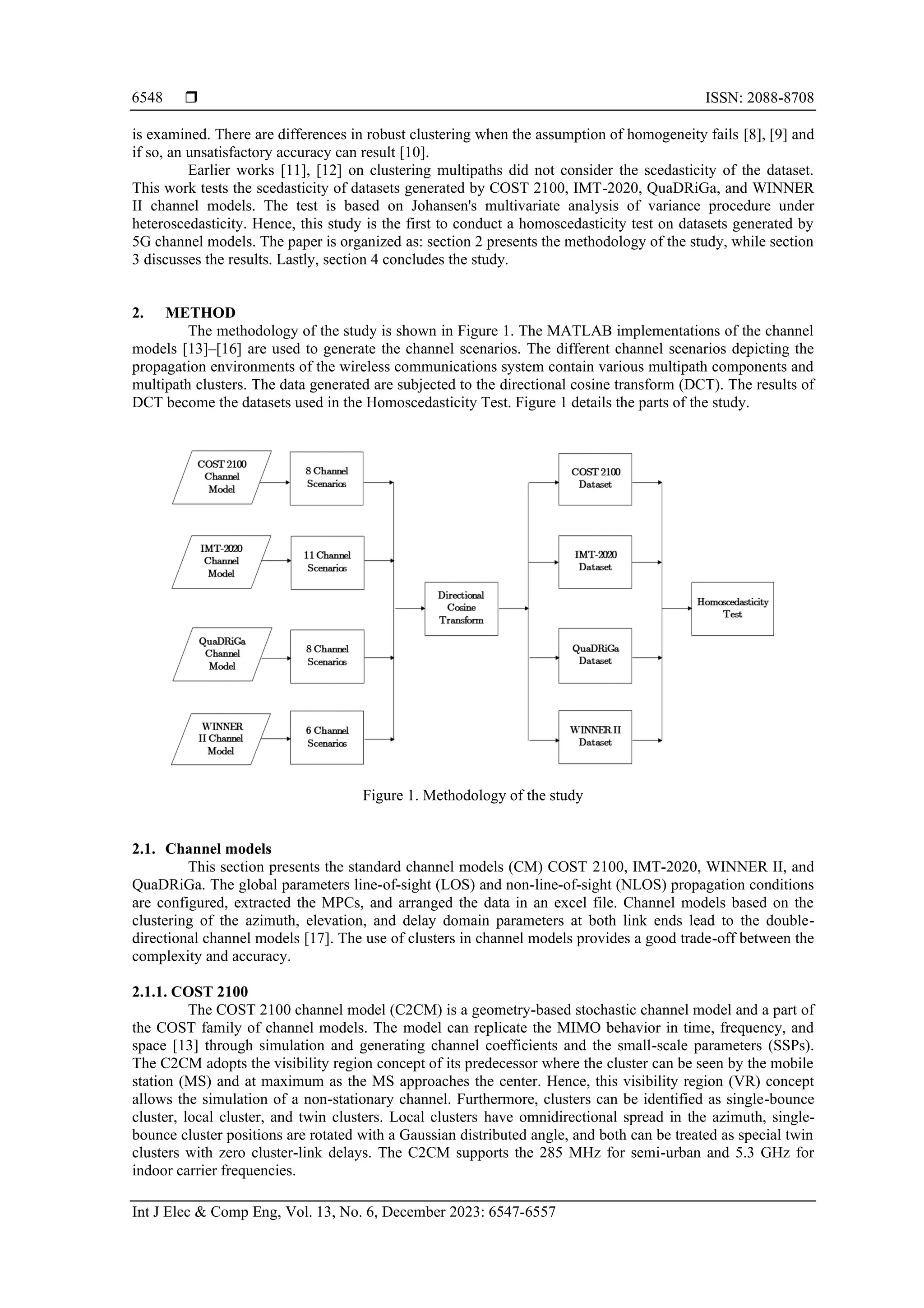 Scedasticity descriptor of terrestrial wireless communications channels for multipath clustering ...