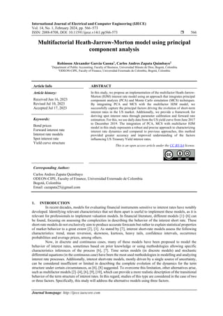 Multifactorial Heath-Jarrow-Morton model using principal component analysis | PDF