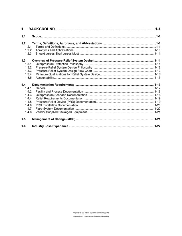 Relief System Design Guide Table of Contents | PDF | Mechanical and ...