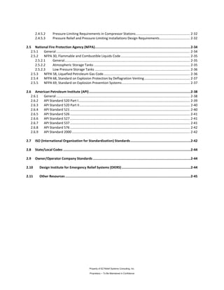 Relief System Design Guide Table of Contents | PDF
