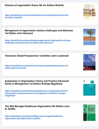 Organization Theory Challenges and Perspectives 1st Edition John ...