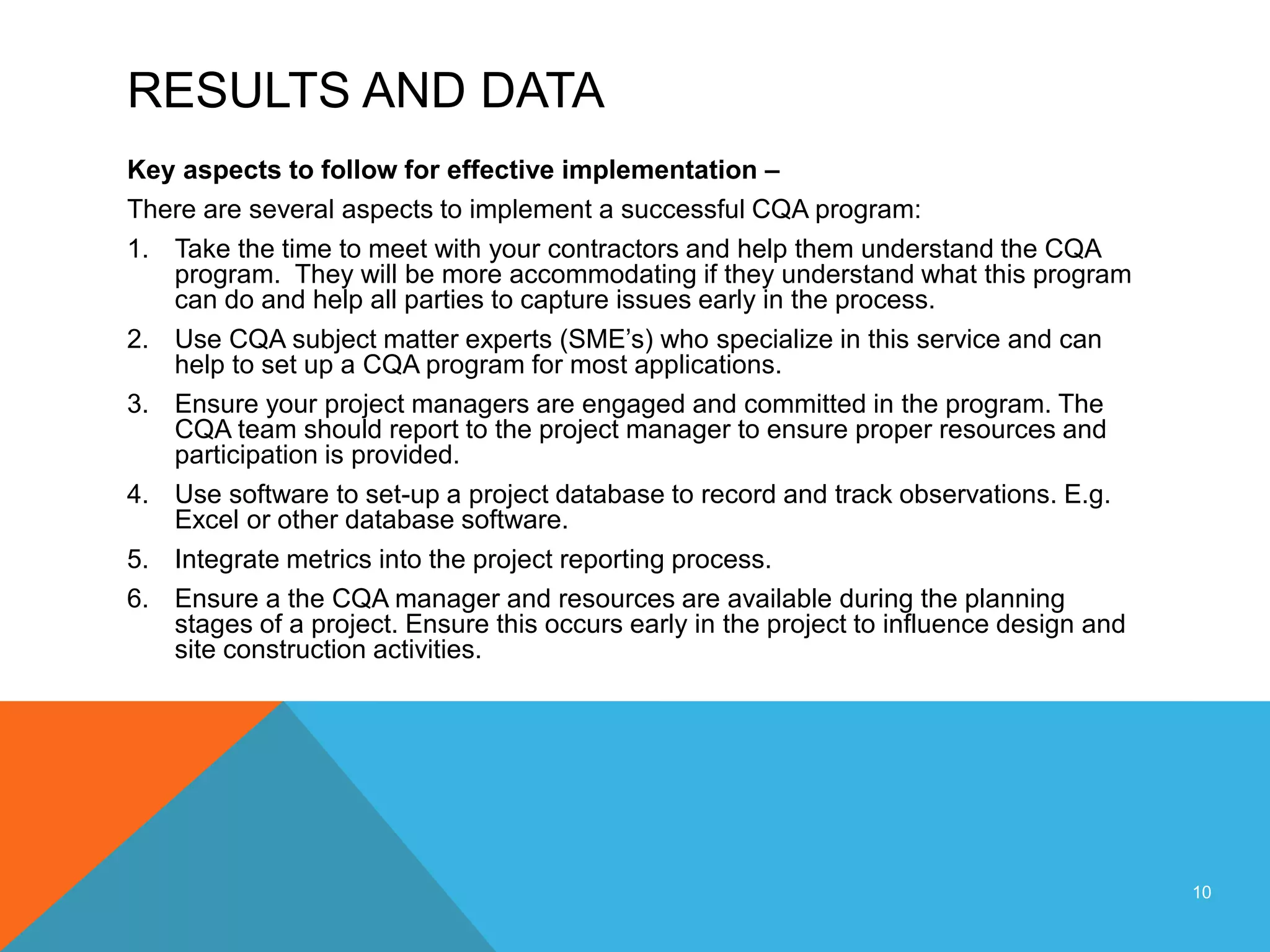 EPC Construction CQA Program | PPT