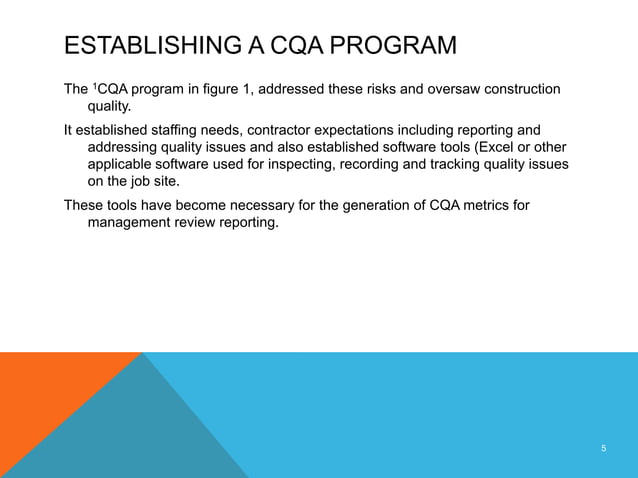 EPC Construction CQA Program | PPT