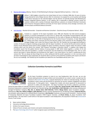 Space Foundation Committee for New HQ and Visitors Exhibit Center | PDF ...