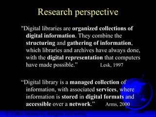 553 what are digital libraries | PPT