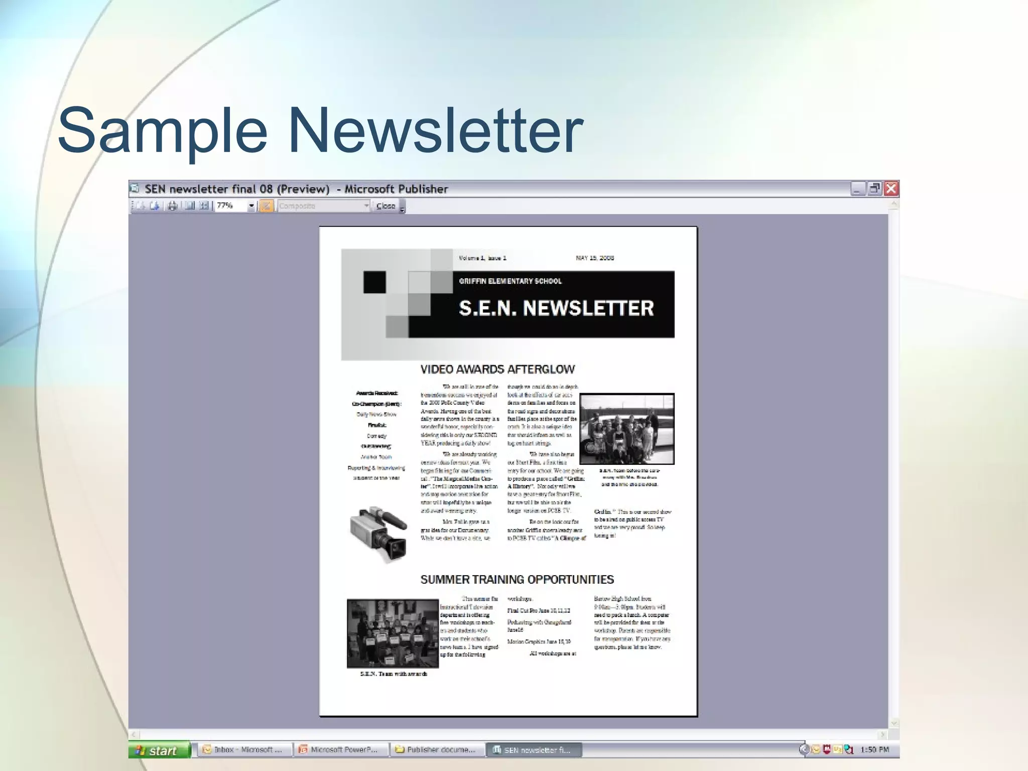Creating a Classroom Newsletter | PPT