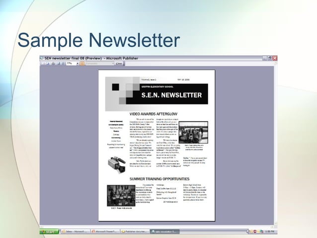 Creating a Classroom Newsletter | PPT