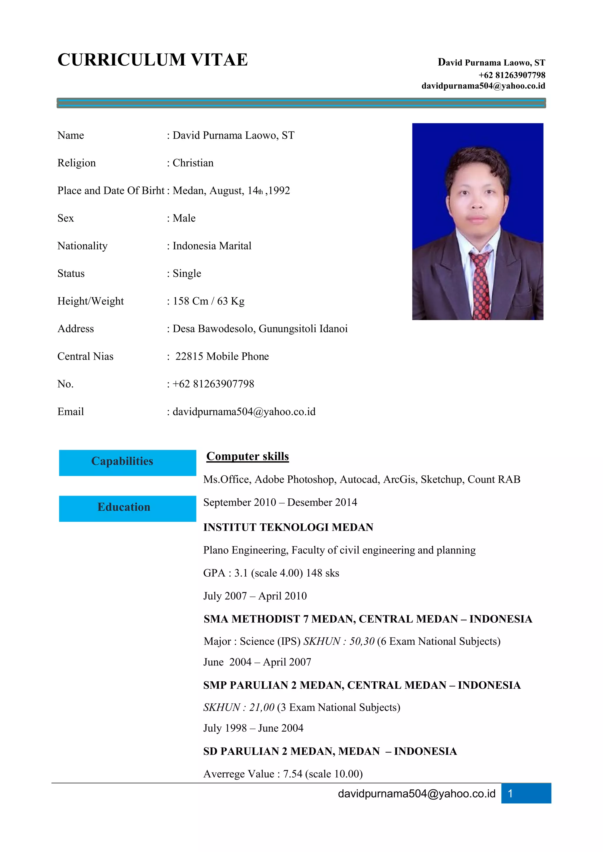 DAVID PURNAMA LAOWO, ST | PDF