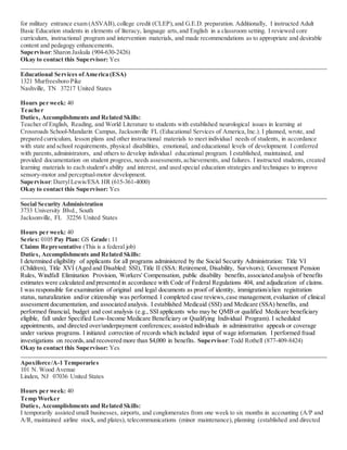 CV and Federal Service 'et al' | DOCX