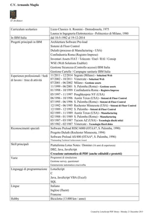 cv Armando Maglio | PDF