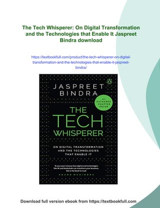 The Tech Whisperer: On Digital Transformation and the Technologies that ...
