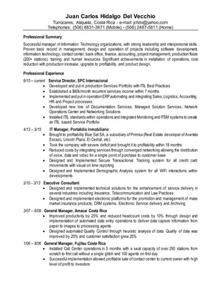 Resume JC Hidalgo - English | PDF