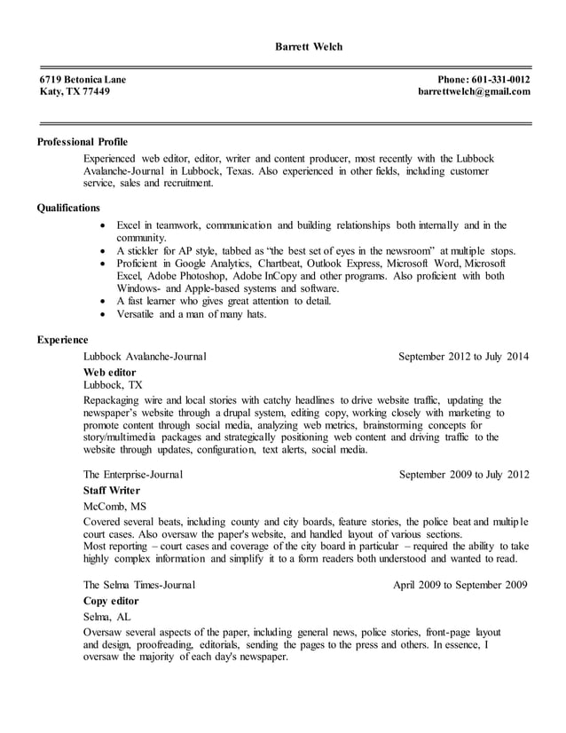 Barrett Welch 2015 resume | DOCX
