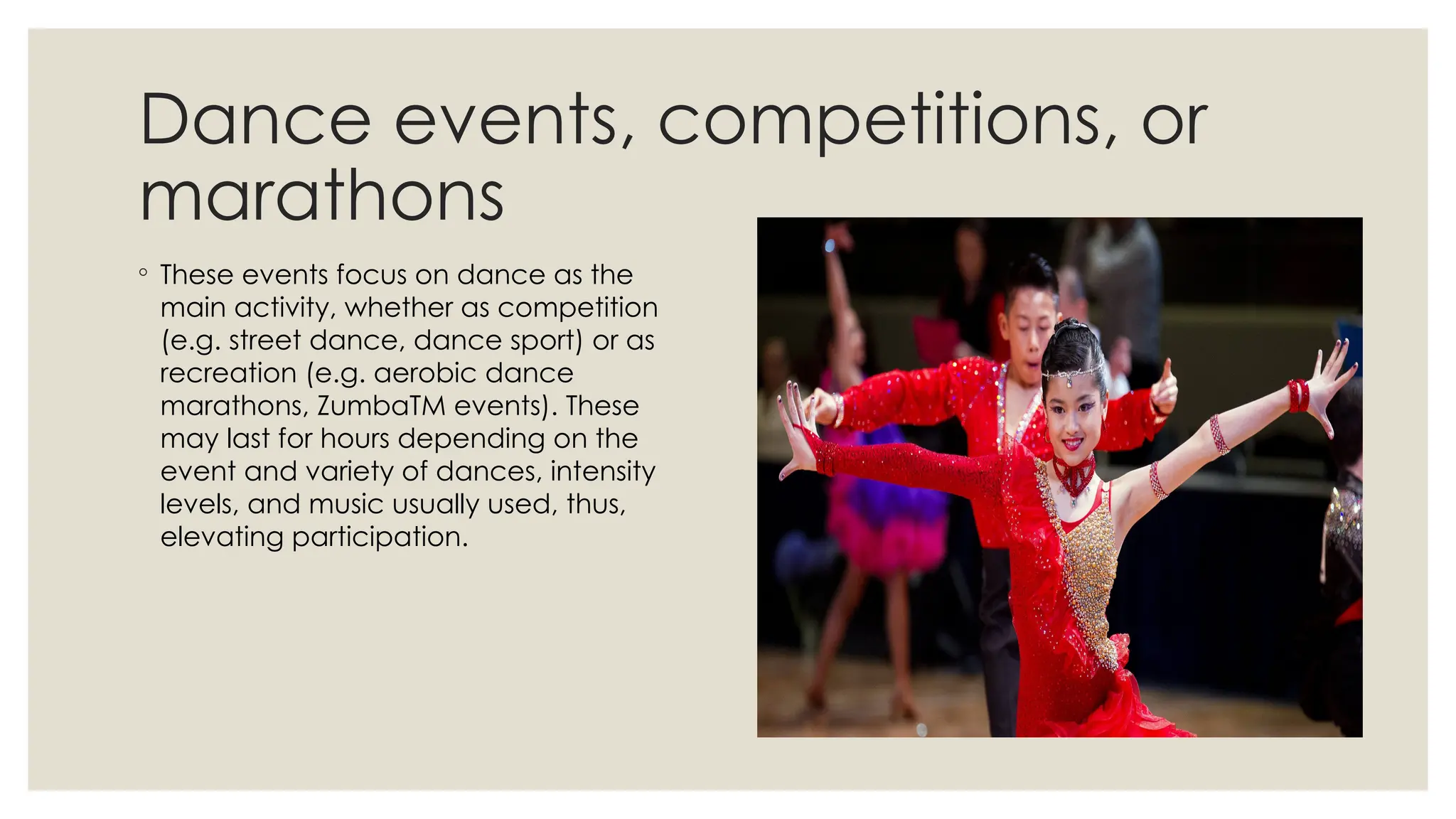 participate in an organized events that promoting fitness. | PPTX